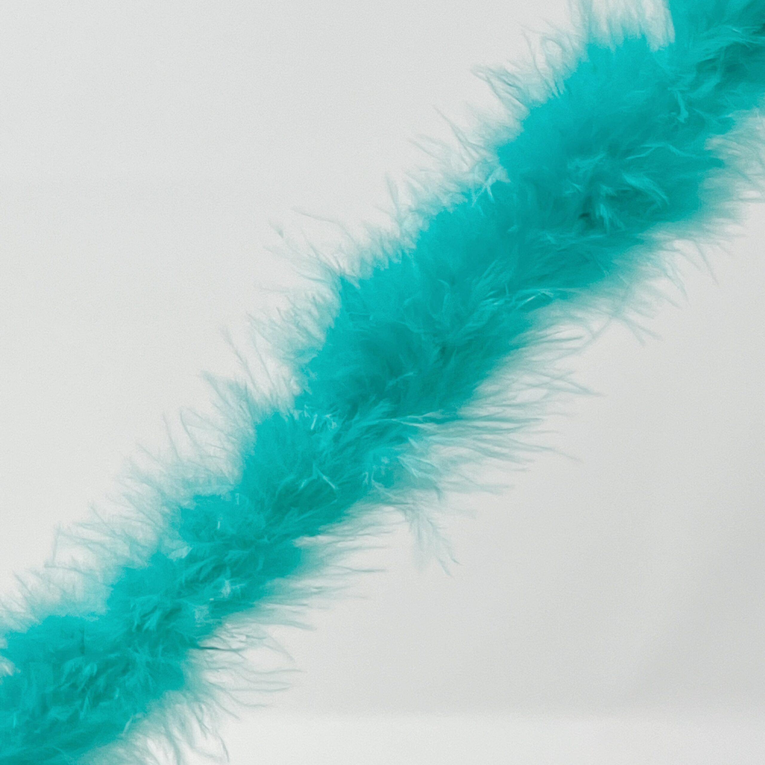 td0069-aqua feather trim - Dookkii.com