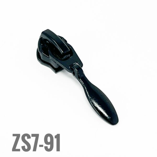zs7-91 - S7 no.5 (6mm) zip slider Tear Drop - Black - Dookkii.com