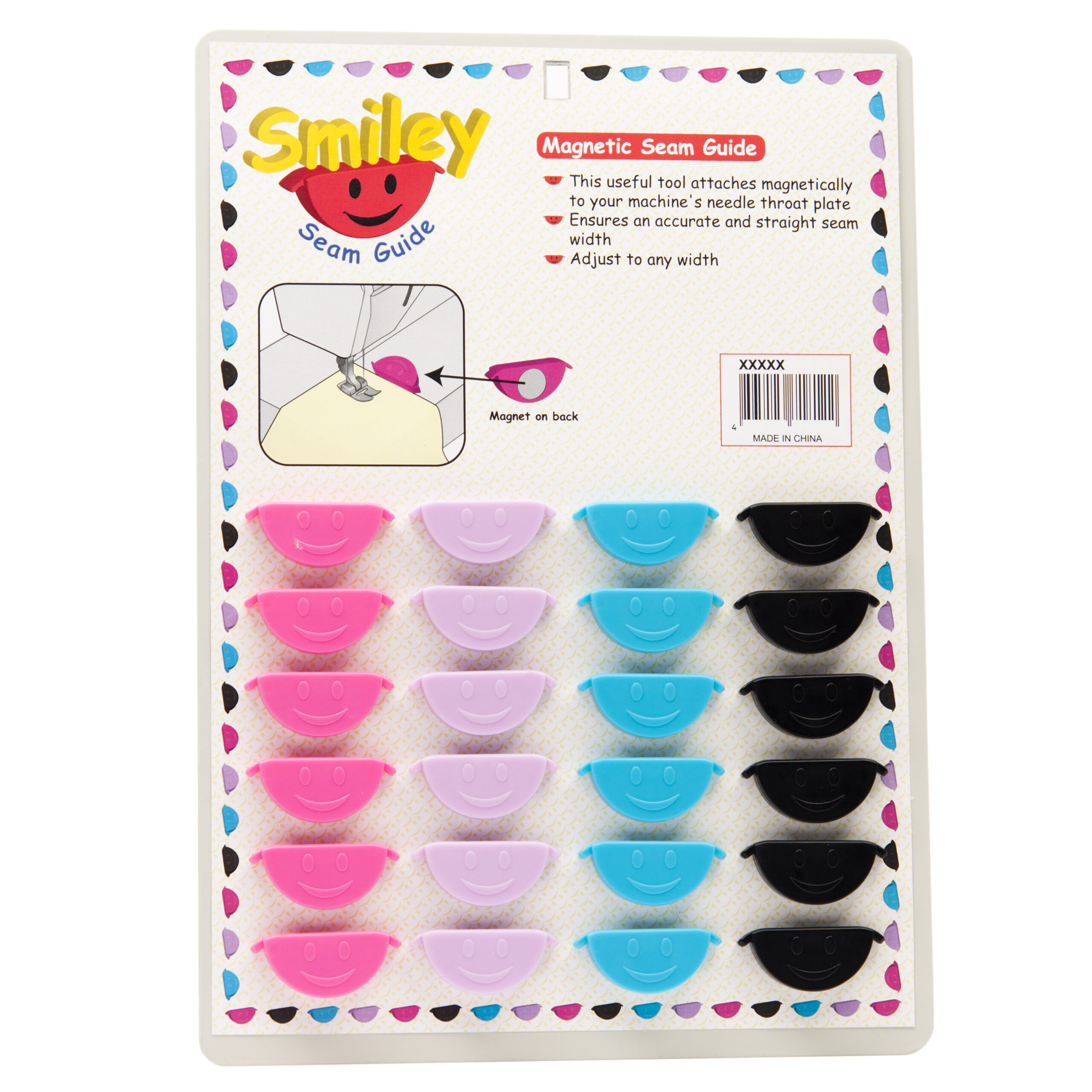 Smiley face magnetic seam guide - counter display unit, 24 pcs ...