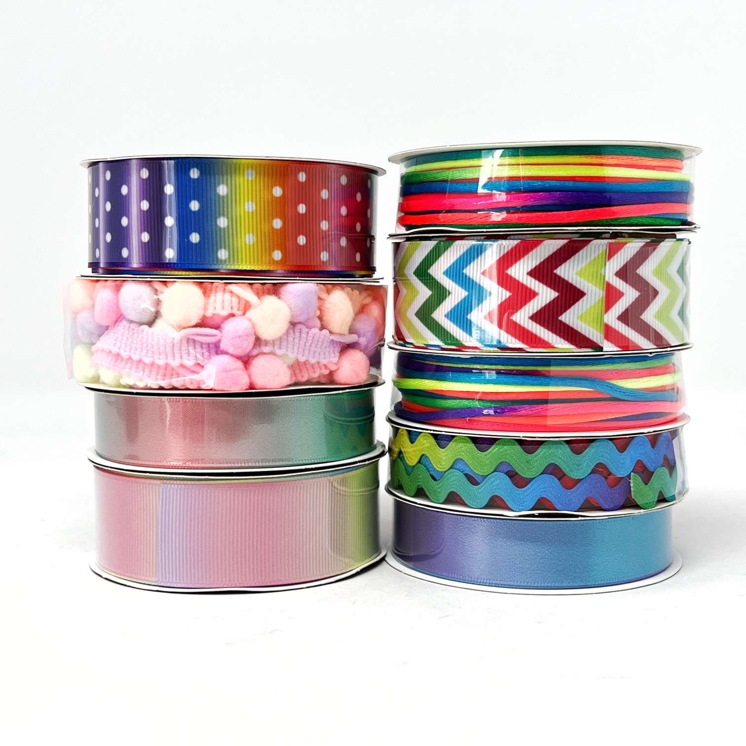Rainbow ribbon selection box, mini rolls - Dookkii.com